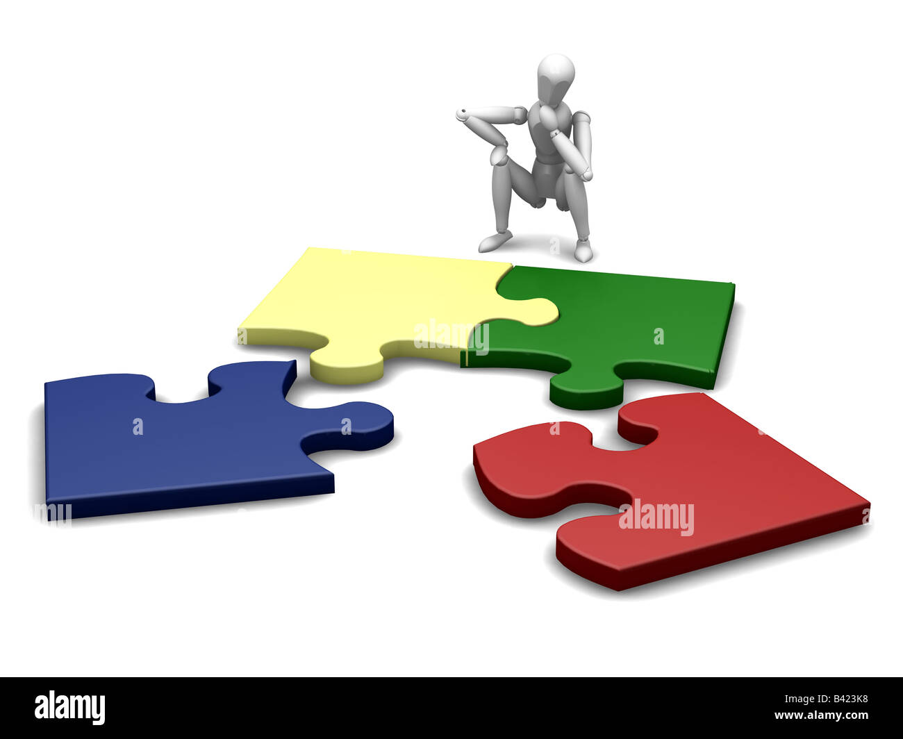 3d man puzzle hi-res stock photography and images - Alamy