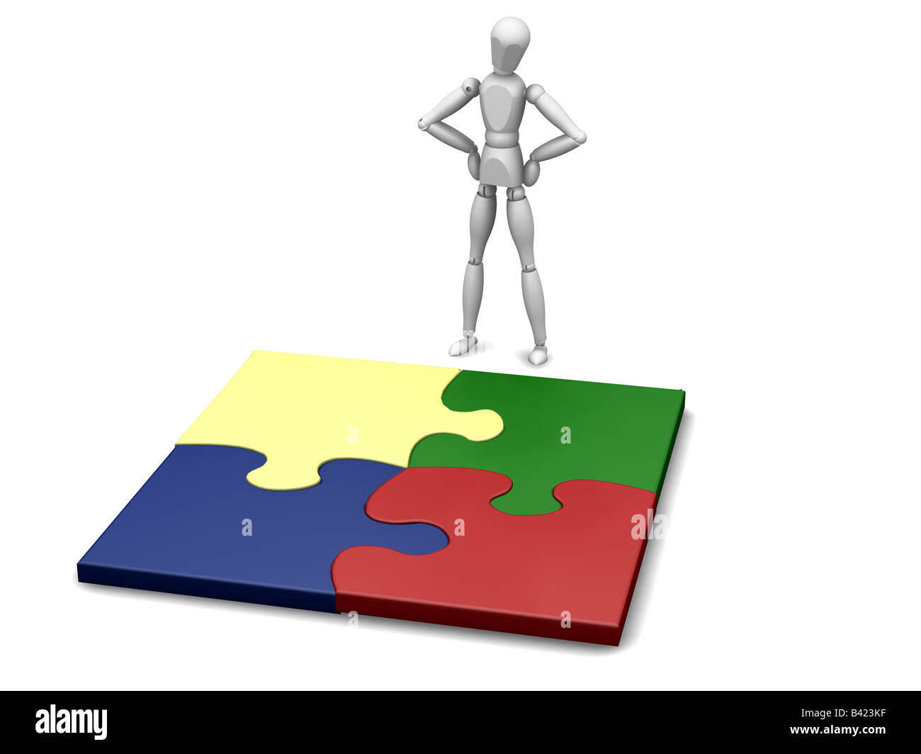3d man puzzle hi-res stock photography and images - Alamy