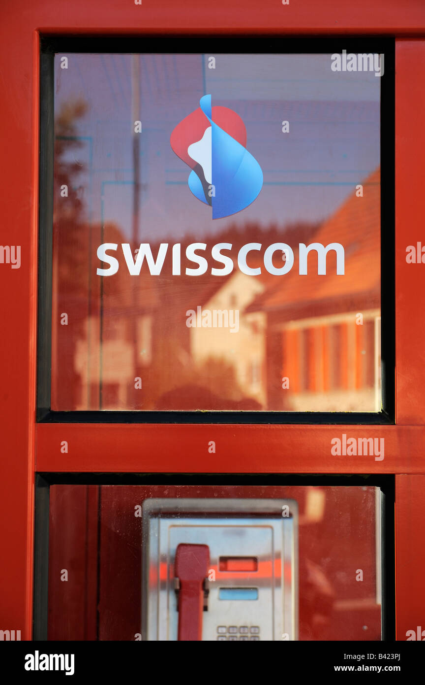 Swisscom telephone booth in La Brevine in Switzerland Stock Photo - Alamy