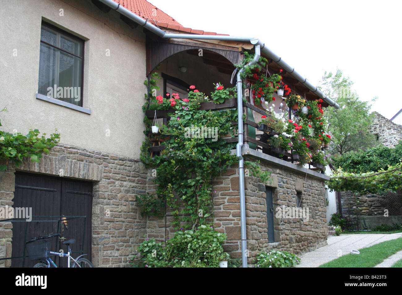 Inner yard of country house Stock Photo - Alamy