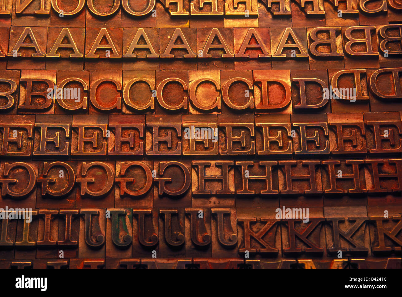 printing type face letters Stock Photo - Alamy