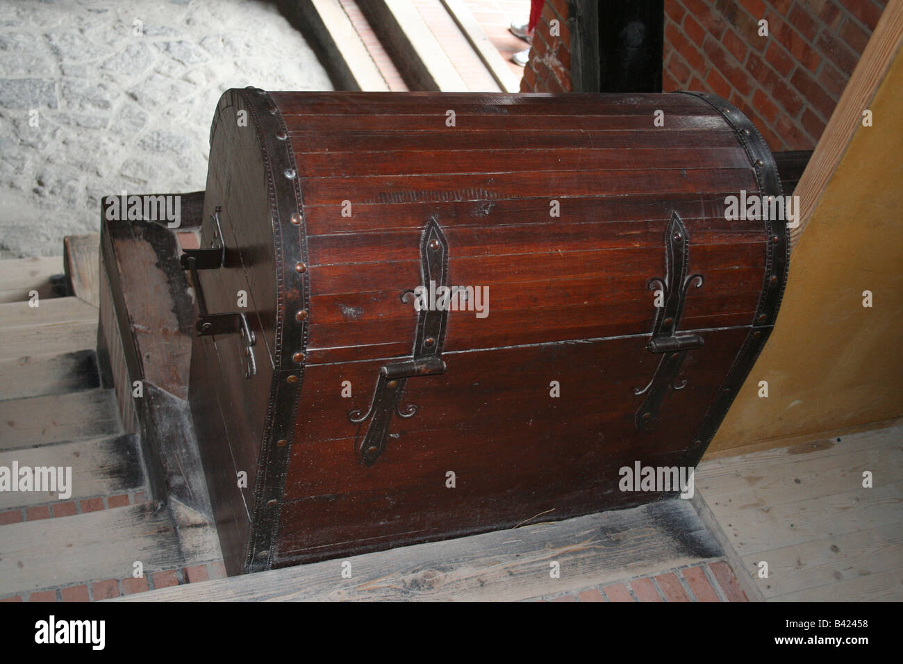 Chest in Ancient castle Vishegrad on Danube bend Hungary Stock Photo ...