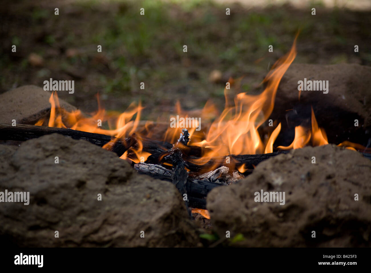 Camp fire on 4th of July weekend Stock Photo - Alamy