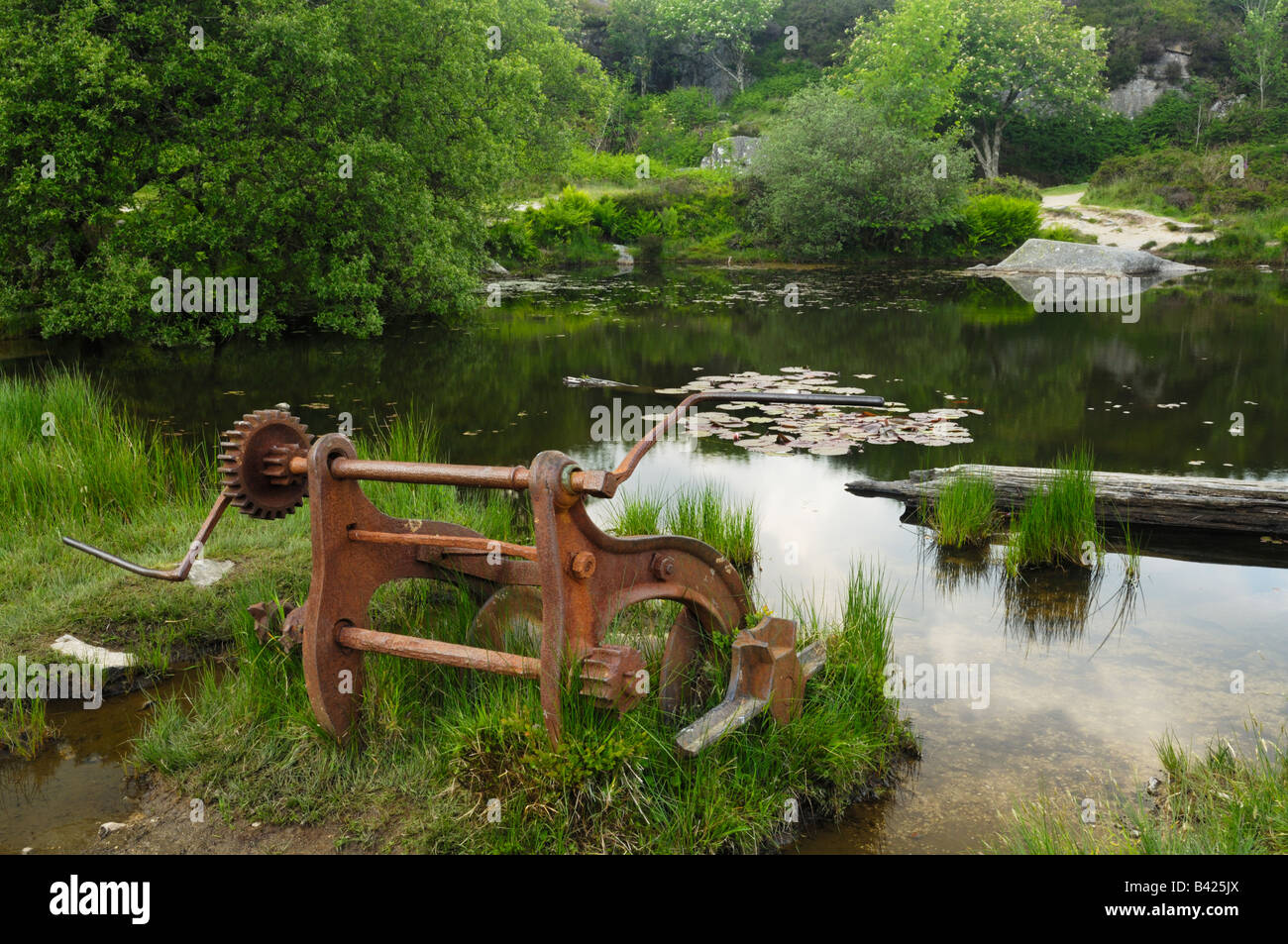 Haytor Quarry in Dartmoor National Park near Bovey Tracey, Devon ...
