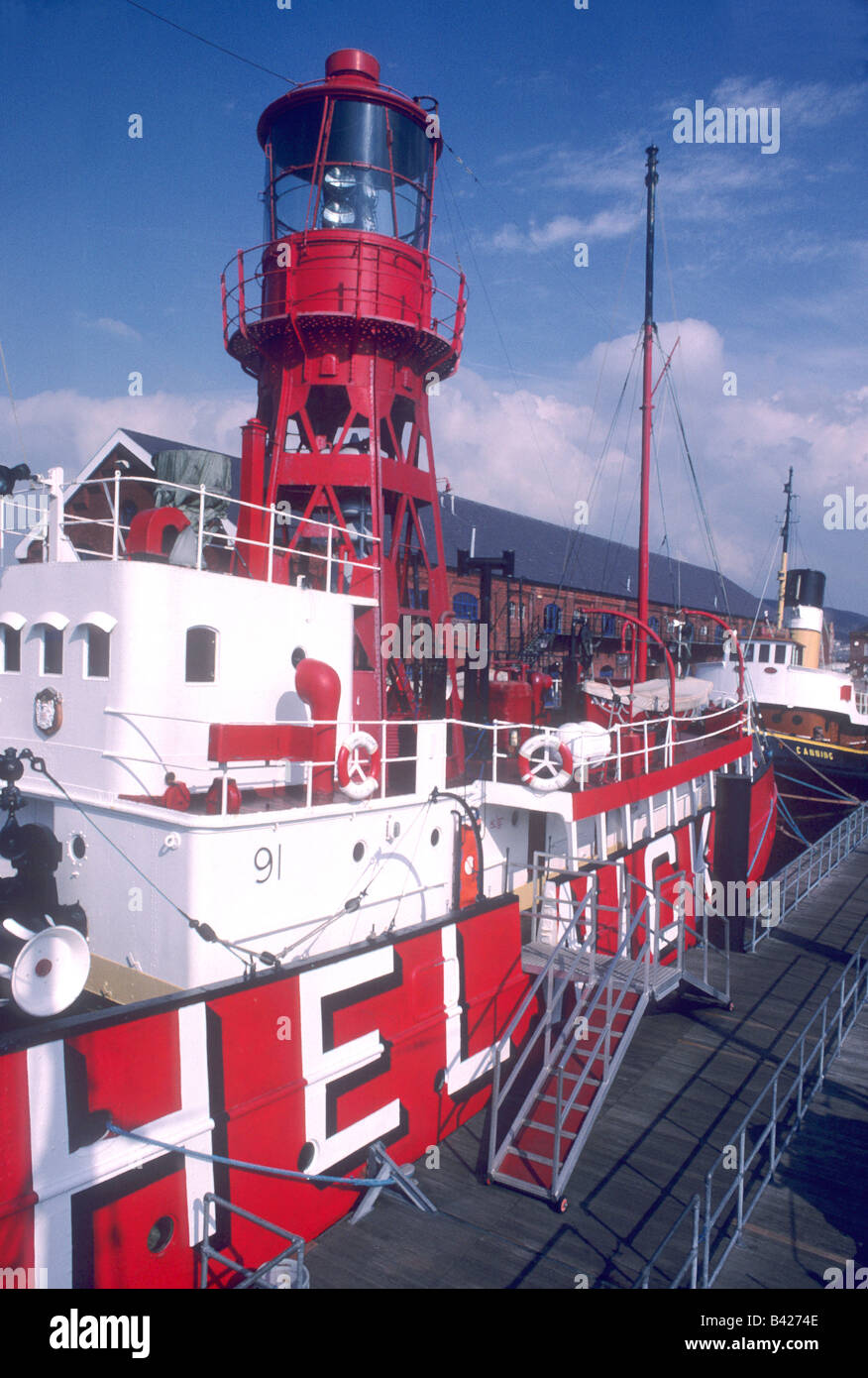 Swansea Maritime Museum Lightship Helwick Sands light ship vessel red ...