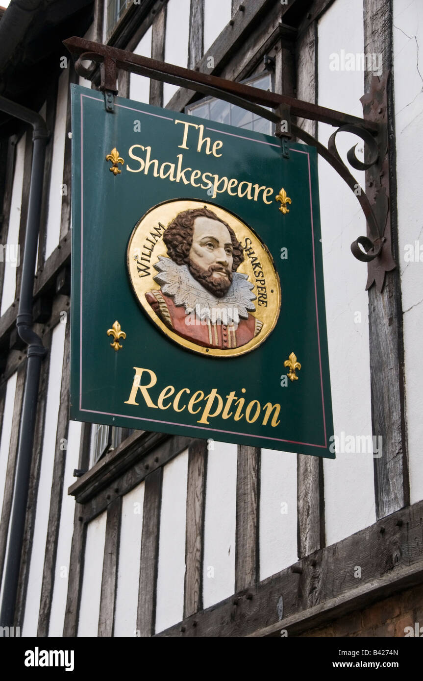 Sign for the Shakespeare Hotel Stock Photo - Alamy