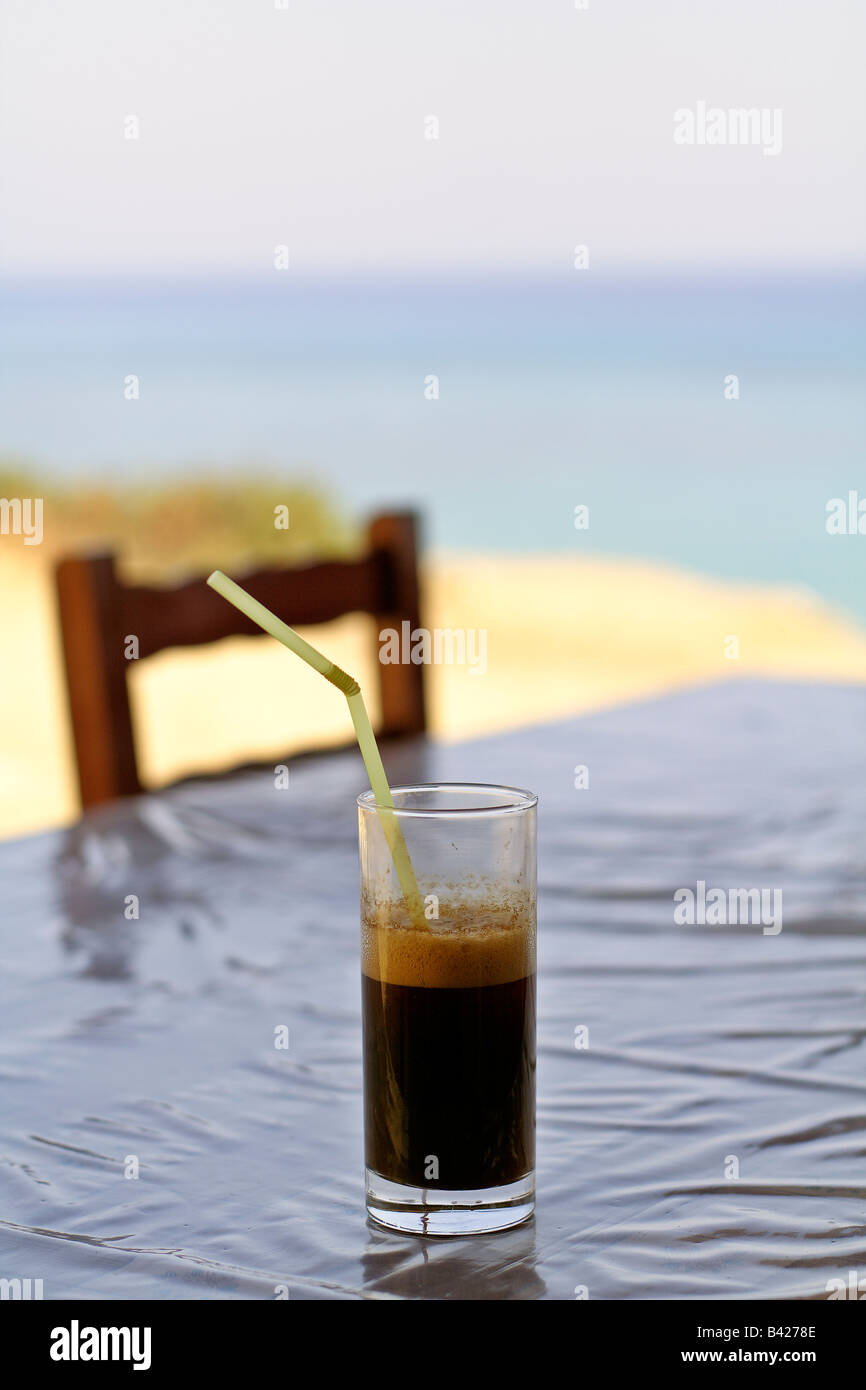 Cold greek coffee hi-res stock photography and images - Alamy