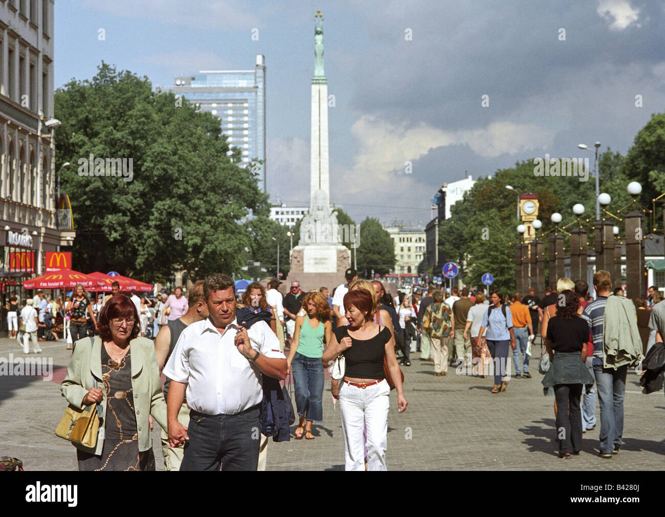 Statue of Freedom in the city centre of Riga, Latvia Stock Photo - Alamy