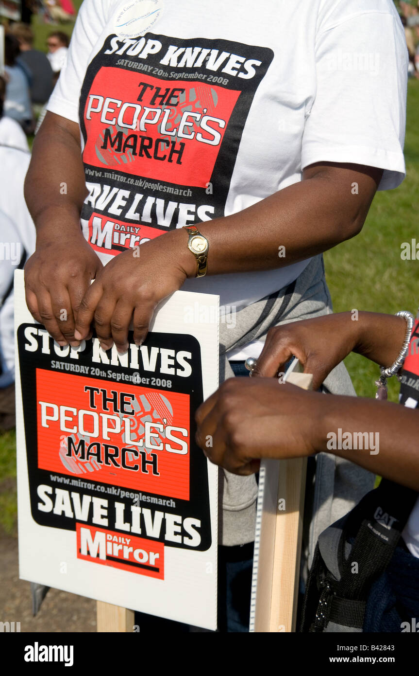 Knife crime protest hi-res stock photography and images - Alamy