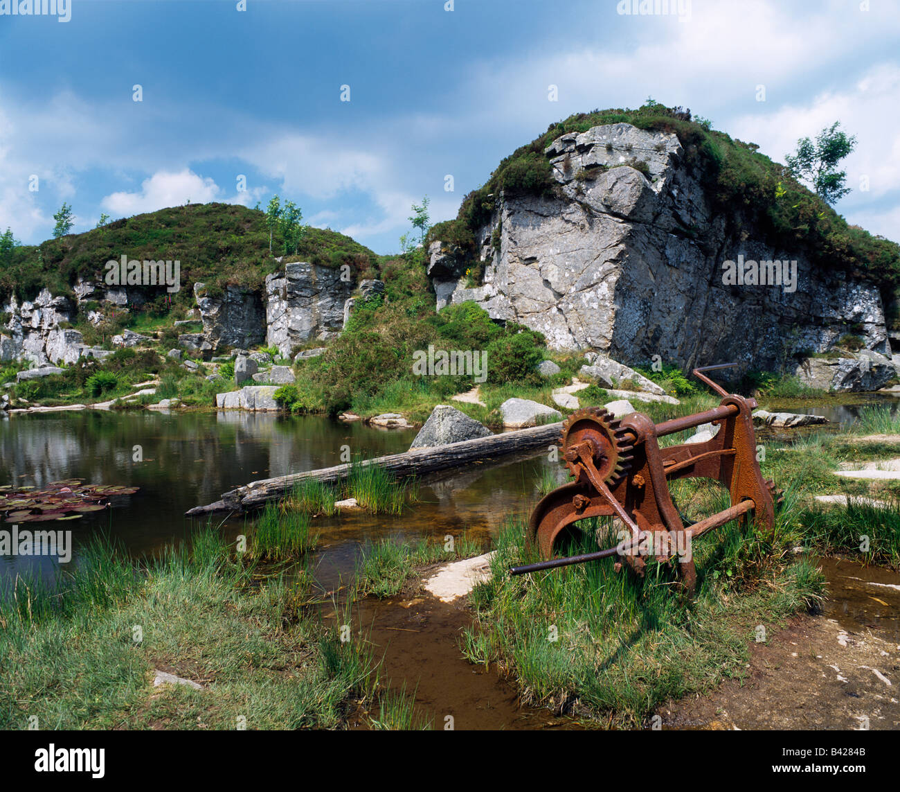 Haytor Quarry in Dartmoor National Park near Bovey Tracey, Devon ...