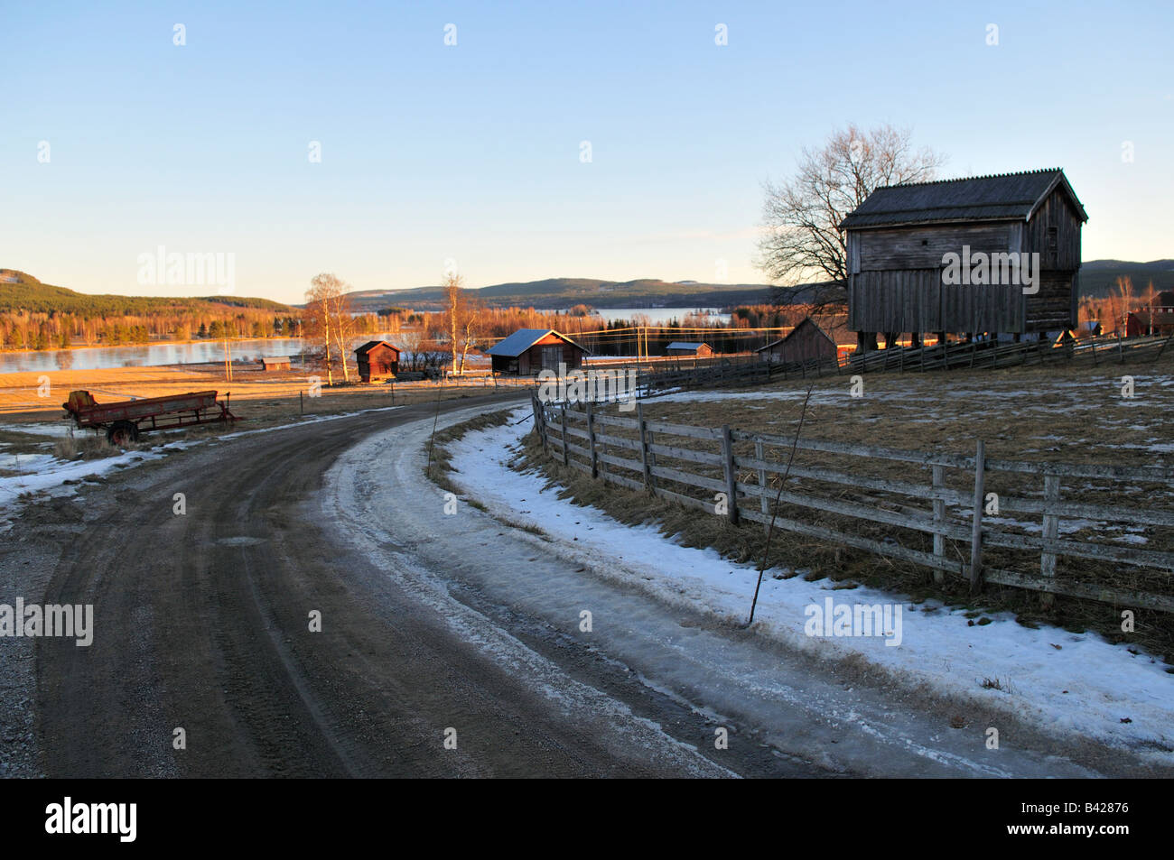 Old swedish village Stock Photo - Alamy