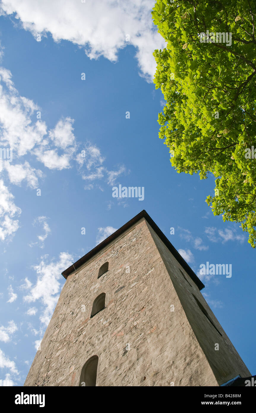 Medieval church tower Stock Photo - Alamy