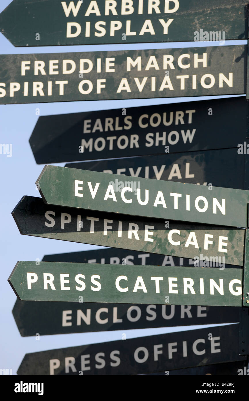 Goodwood Revival 2008: signposts jostle for position showing the way to ...