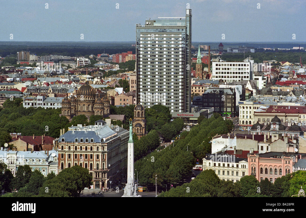 The Freedom Monument in the town centre in Riga, Latvia Stock Photo - Alamy