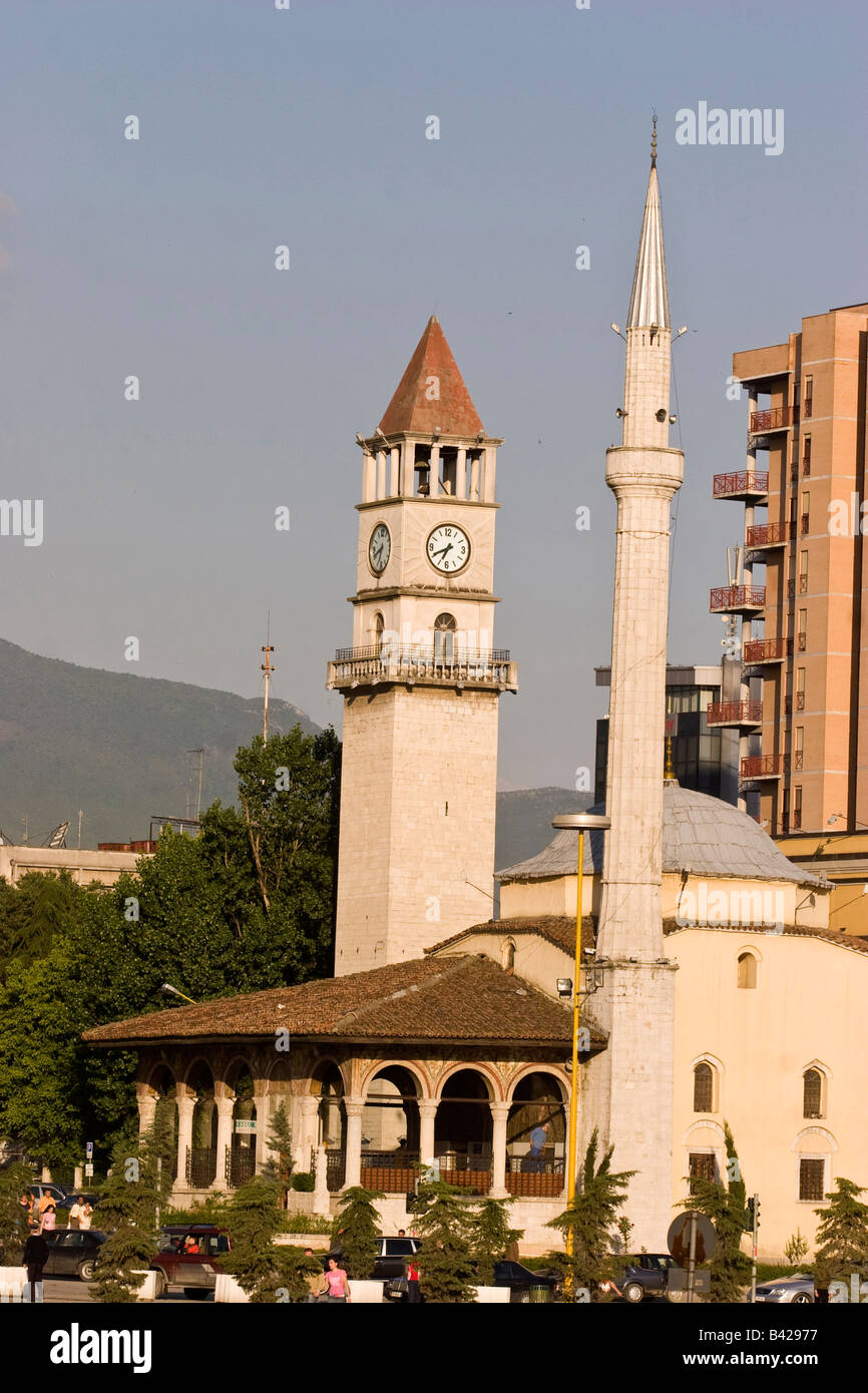 Ethem Bey Mosque Skanderbeg Square, Tirana , Albania Stock Photo - Alamy