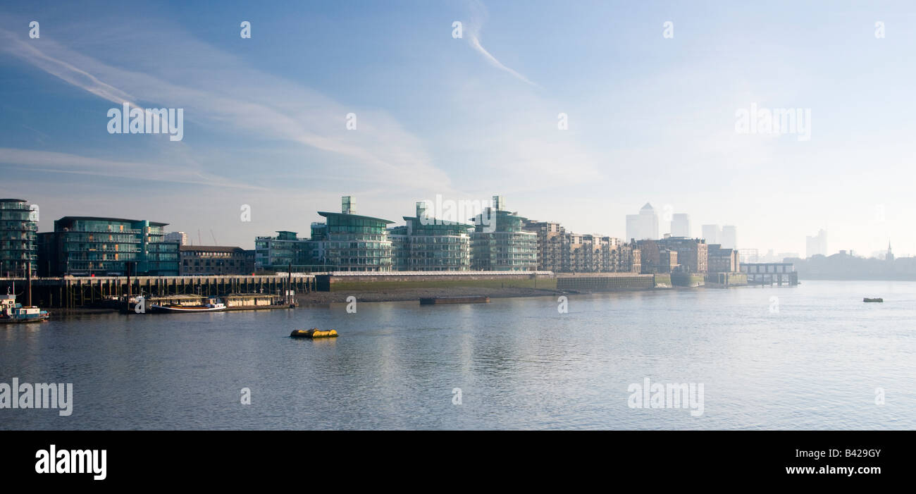 Modern buildings along The River Thames, London, UK Stock Photo - Alamy