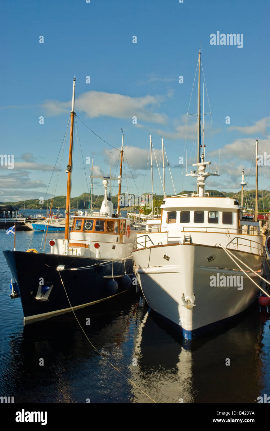 Boats on the Crinan Canal at Crinan Argyll & Bute Scotland Stock Photo ...