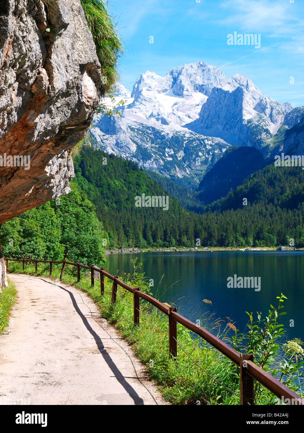 lake Gosausee, mountain Dachstein, Austria Stock Photo - Alamy