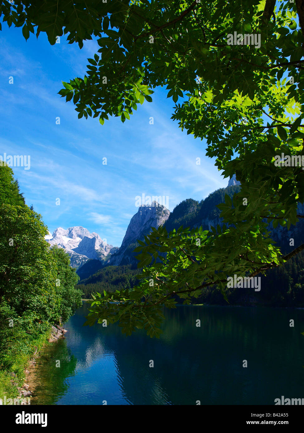 lake Gosausee, mountain Dachstein, Austria Stock Photo - Alamy