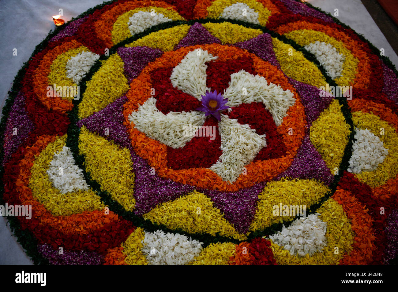 Floral art (Pookklalam) of Kerala,India Stock Photo - Alamy