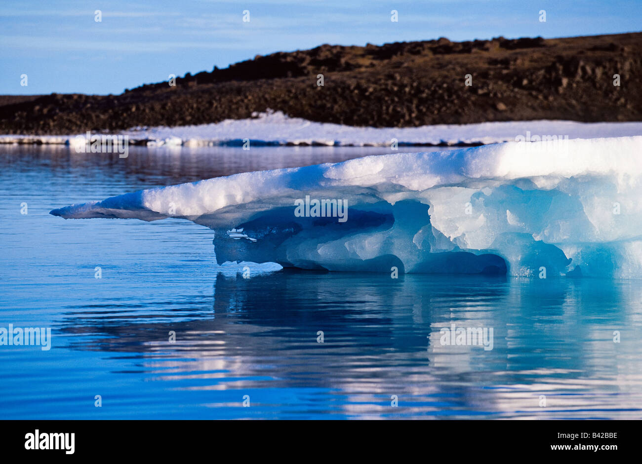 Melting icefloe in artic Stock Photo - Alamy