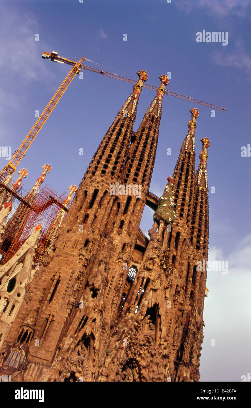 Sagrada Familia Nativity Facade designed by Antoni Gaudi in Barcelona ...