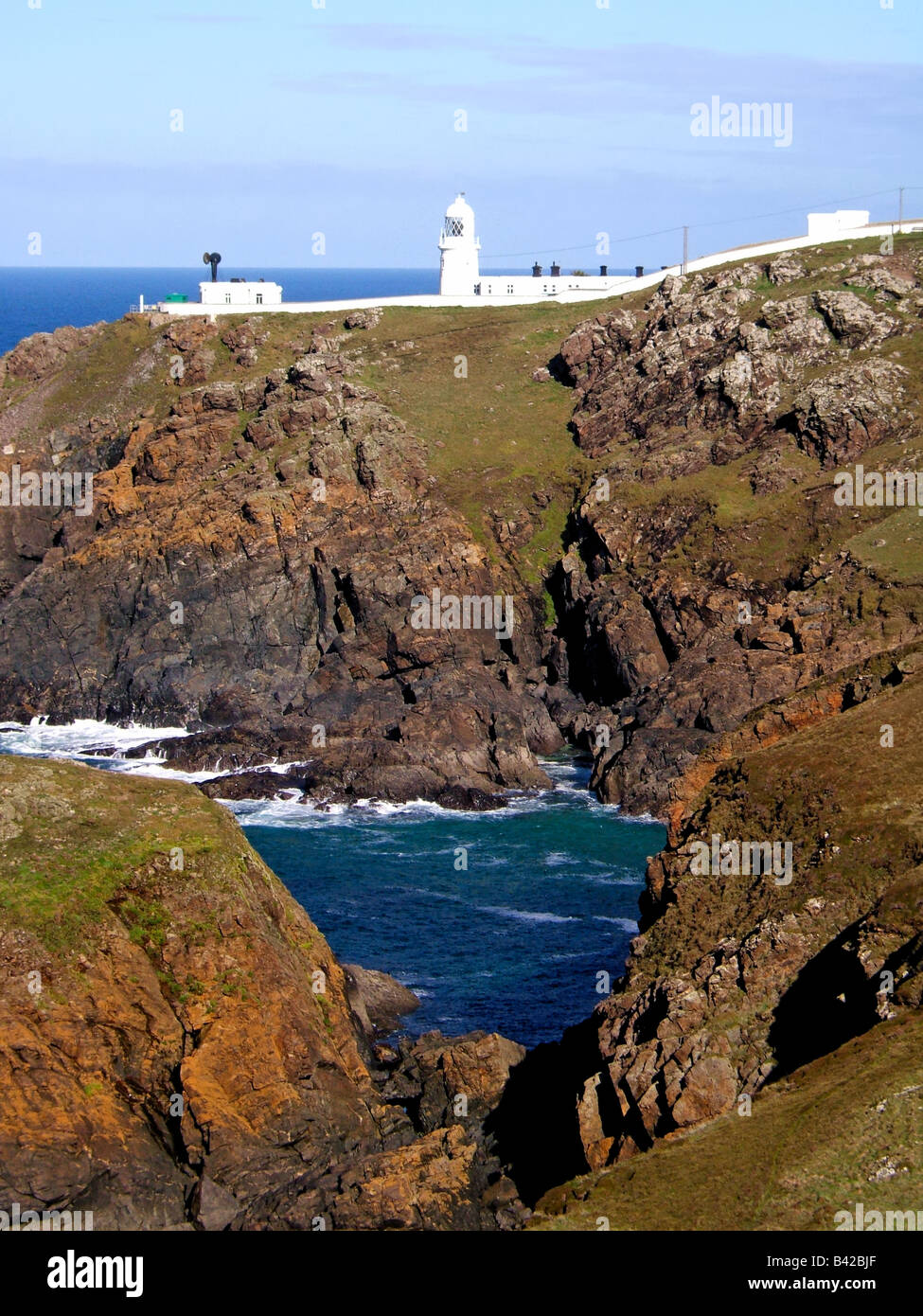 Lighthouse at Pendeen Watch,Cornwall Stock Photo - Alamy