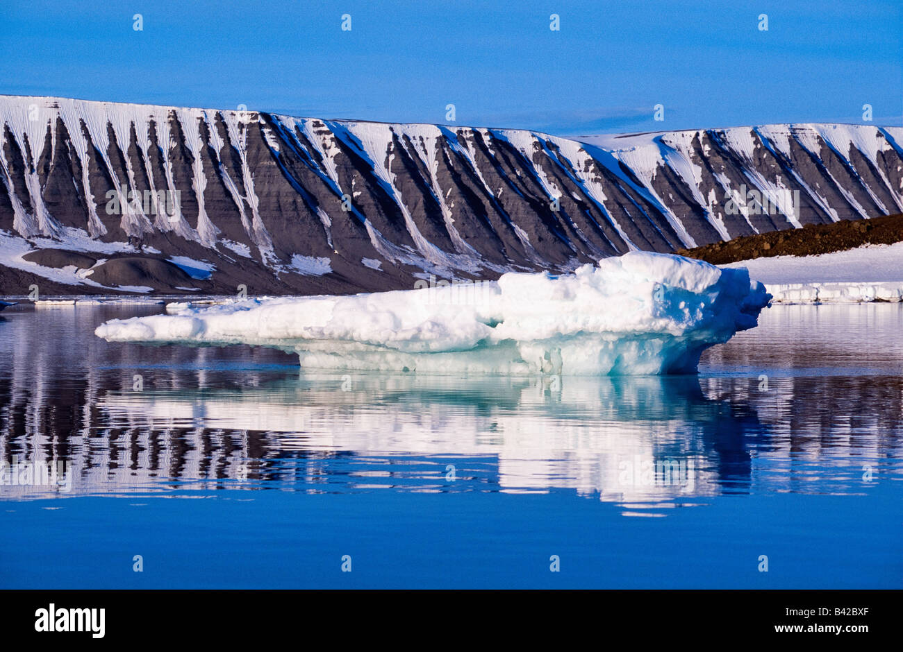 Ice floe in a beautiful artic landscape Stock Photo - Alamy
