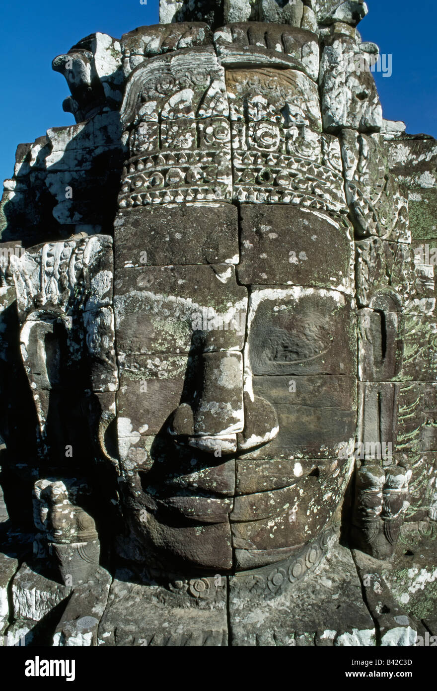 Cambodia, Siem Reap, Angkor Wat, Bayon Temple, Myriad stone heads ...