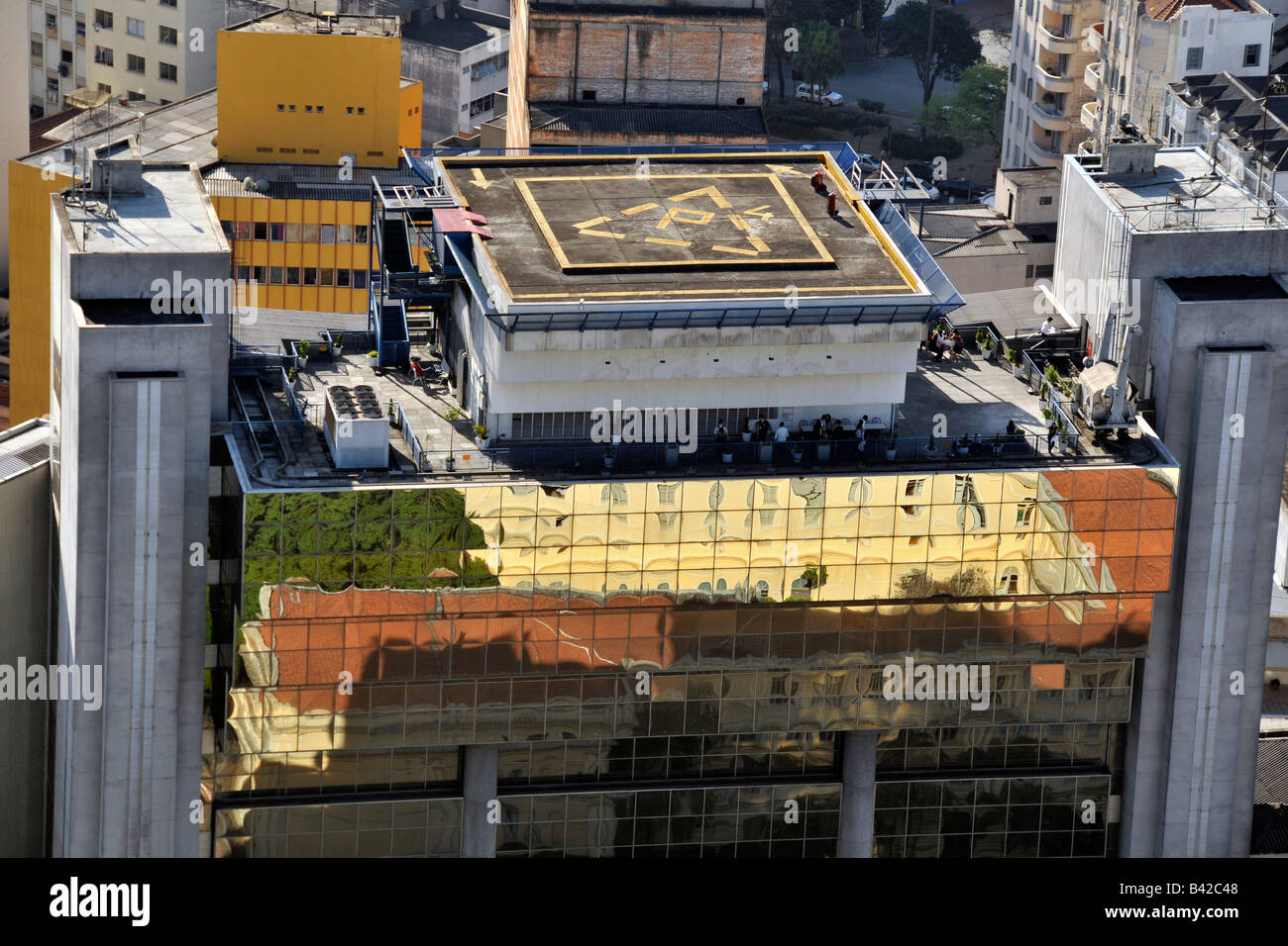 Heliport on rooftop of a building Sao Paulo Brazil Stock Photo - Alamy