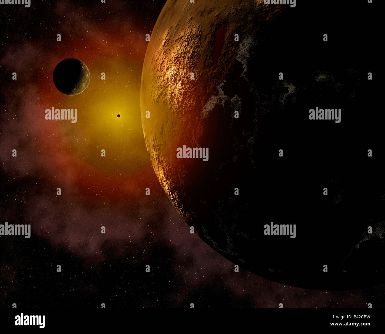 Alien moon hi-res stock photography and images - Alamy