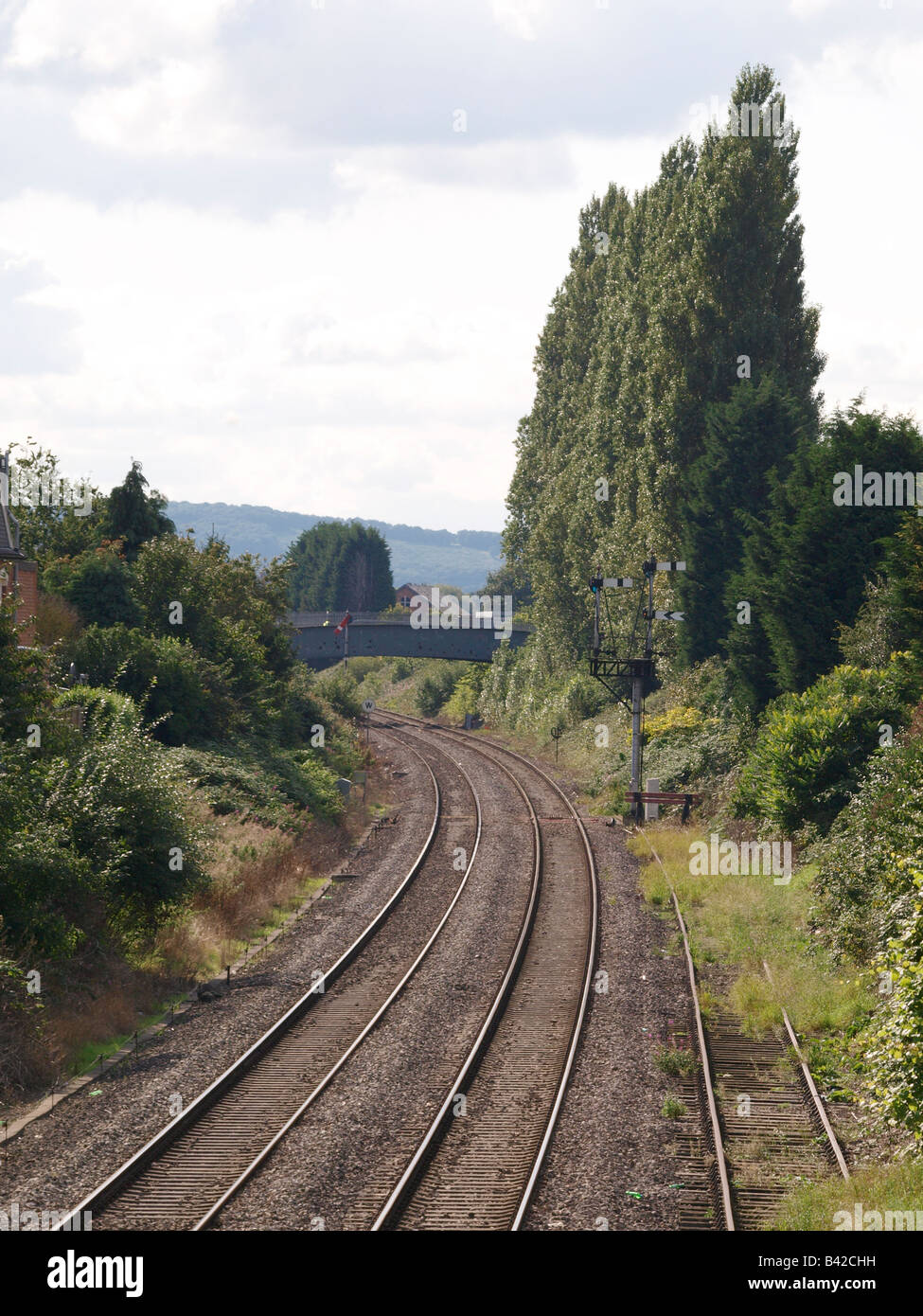 Rail track bend hi-res stock photography and images - Alamy