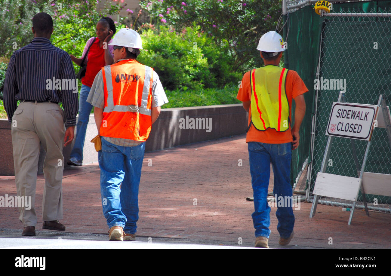 Road Construction Workers Standing Around