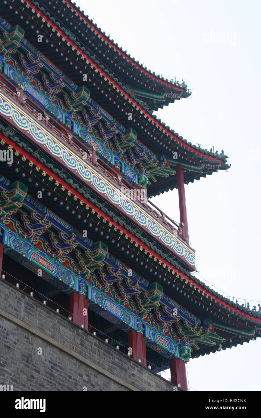 Chinese gate roof detail Stock Photo - Alamy