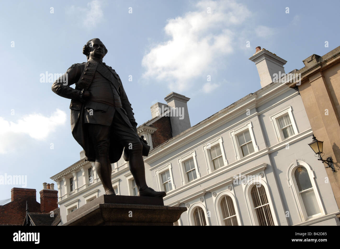 Statue of Robert Clive in the Square in Shrewsbury Shropshire England ...