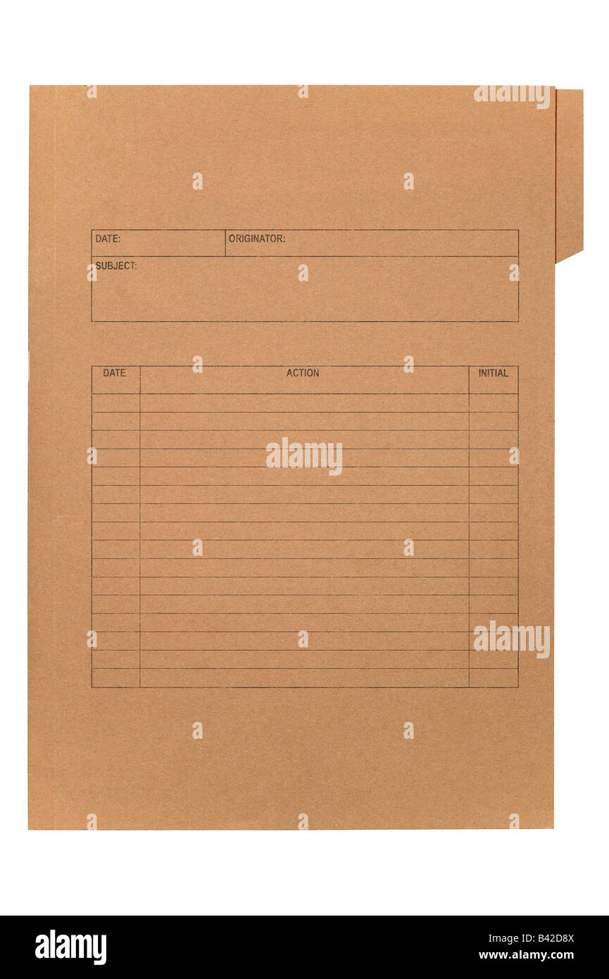 Manila brown file with blank dsections for youy to add your own ...