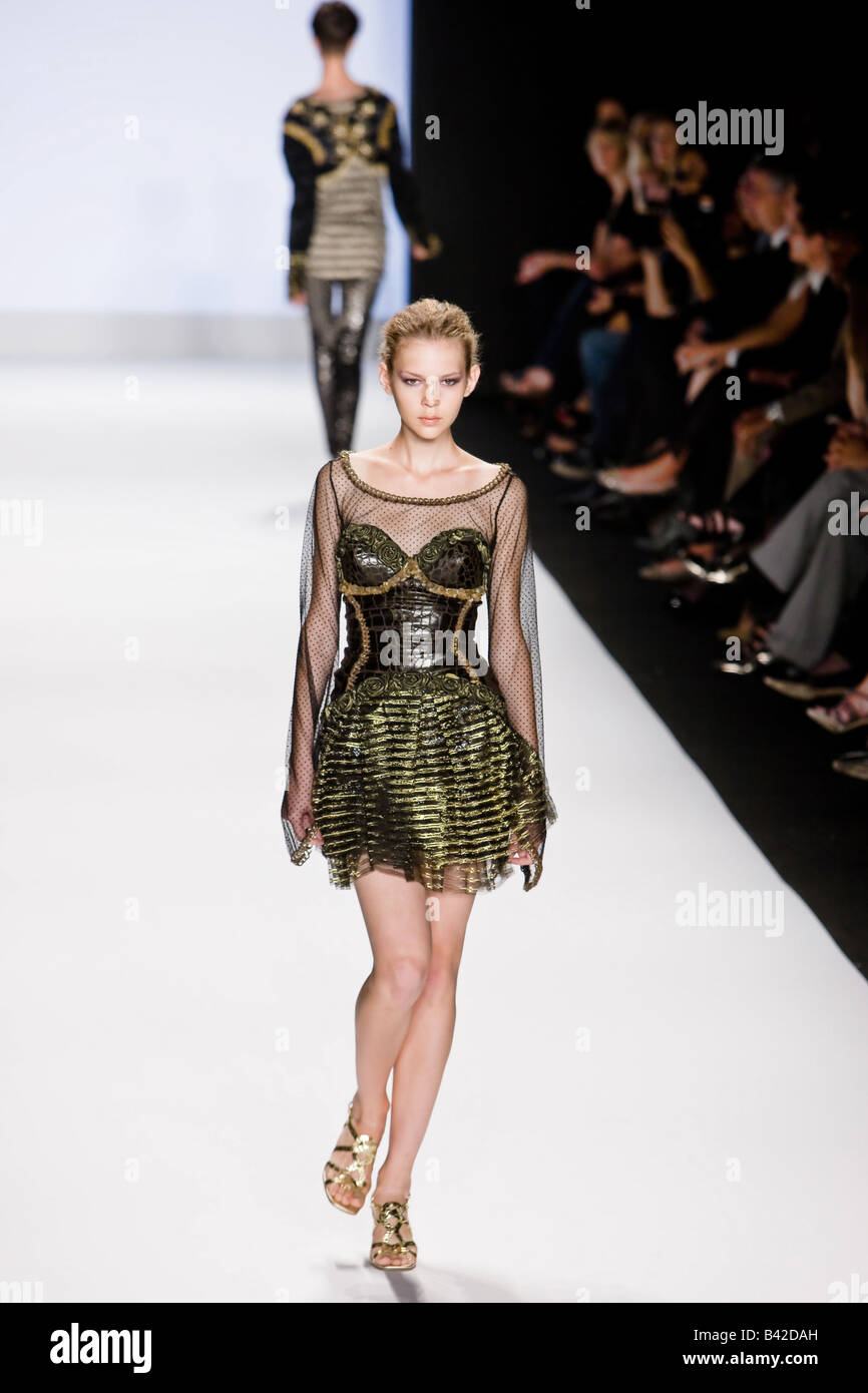 12 September 2008 — New York, USA: A model presents an outfit by ...