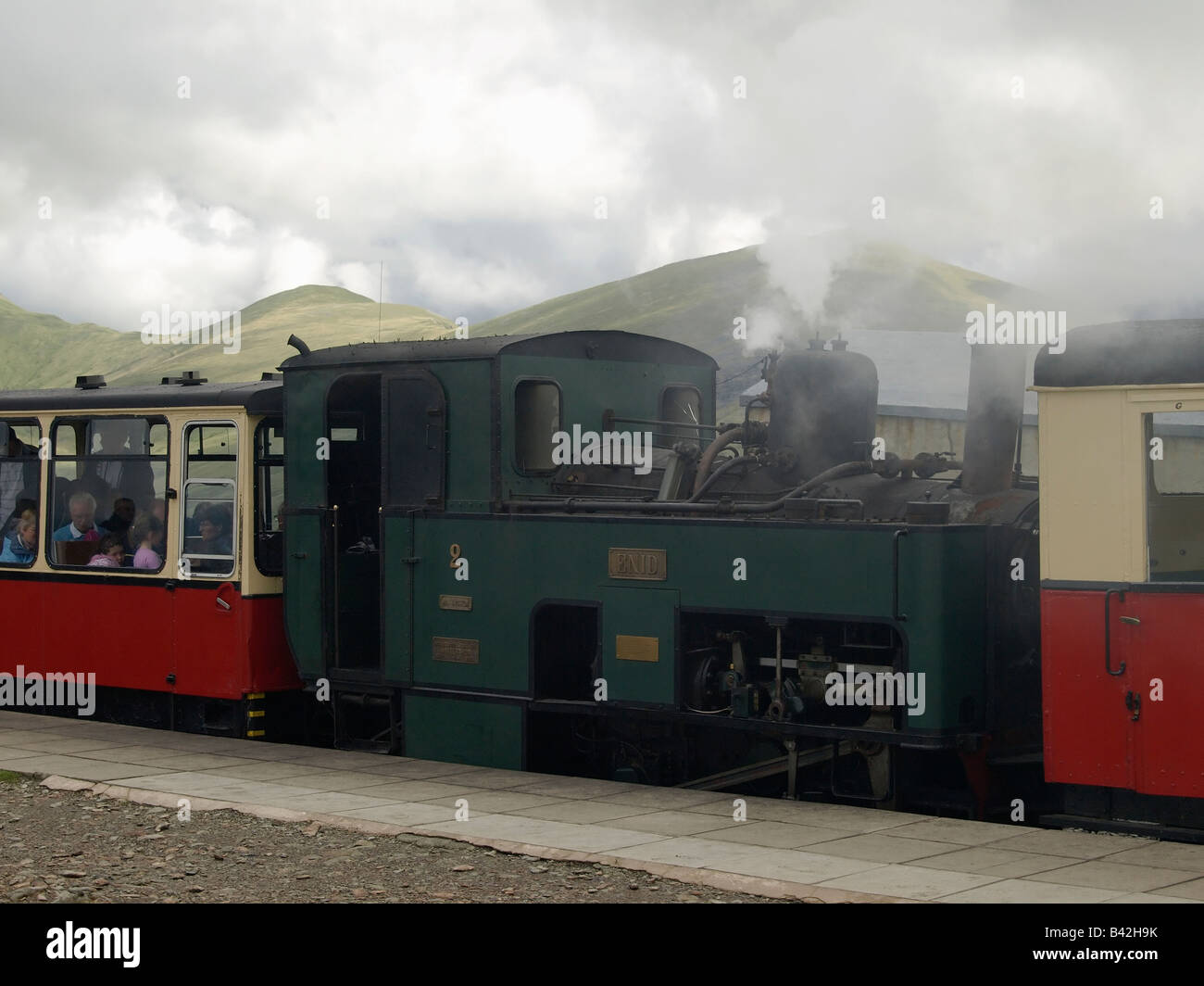 Enid a Snowdon Mountain Railway Locomotive Stock Photo - Alamy