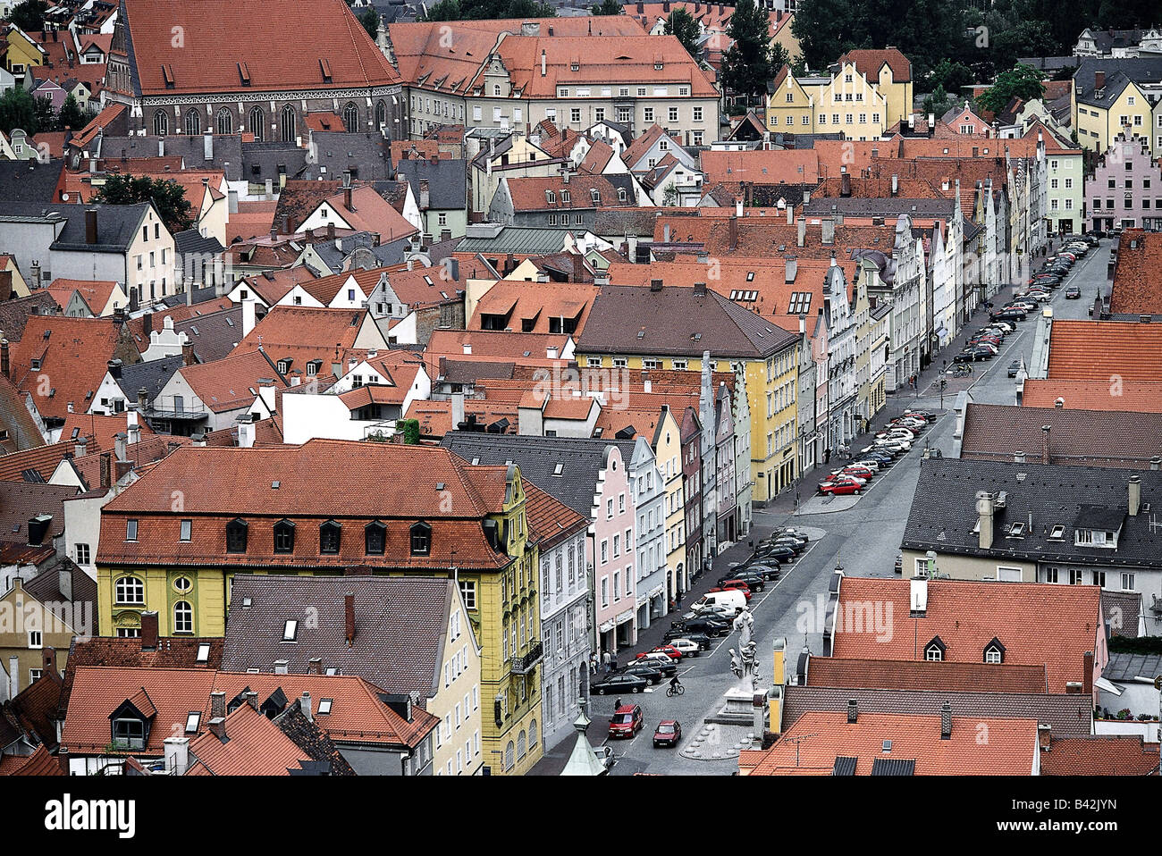 geography / travel, Germany, Bavaria, Landshut, view of the old town ...
