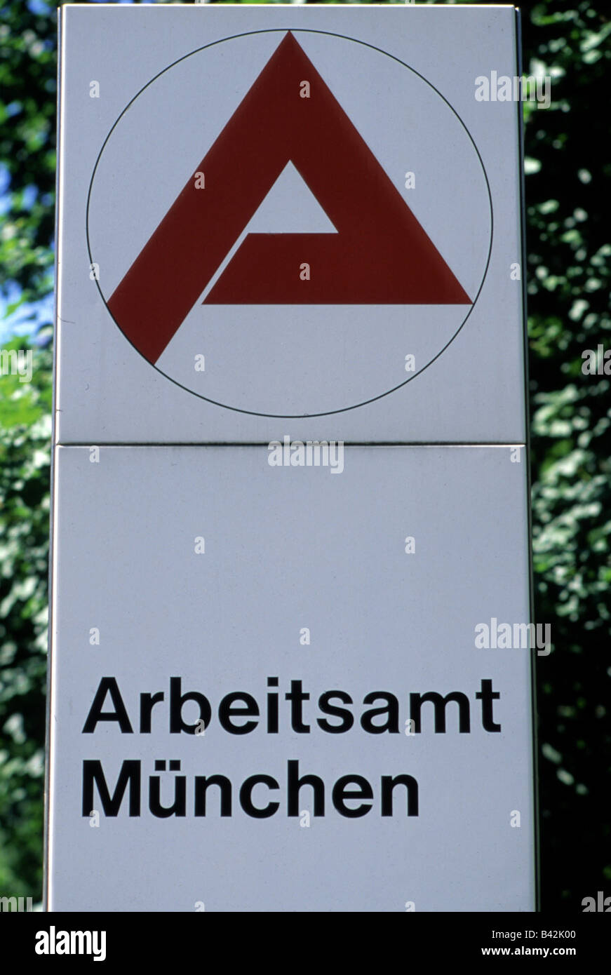 geography / travel, Germany, Bavaria, Munich, employment office, logo ...