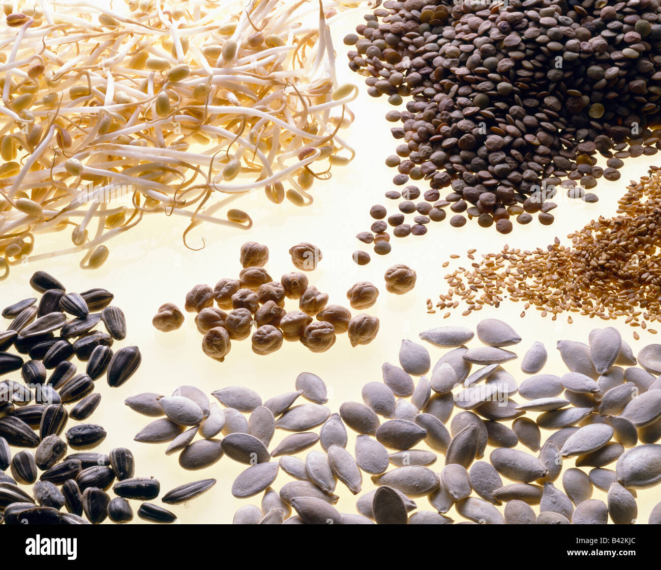 Selection of pulses and bean sprouts Stock Photo - Alamy