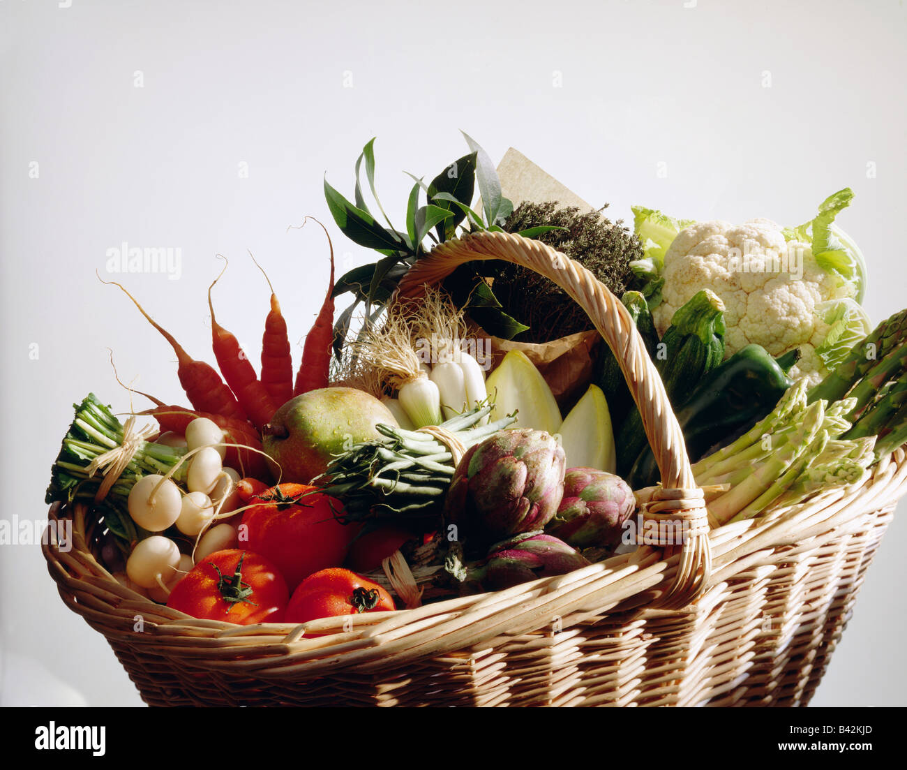 Basket of vegetables Stock Photo - Alamy