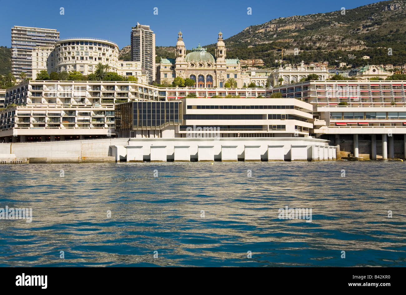 Seaside view of Monte-Carlo and skyline, the Principality of Monaco ...