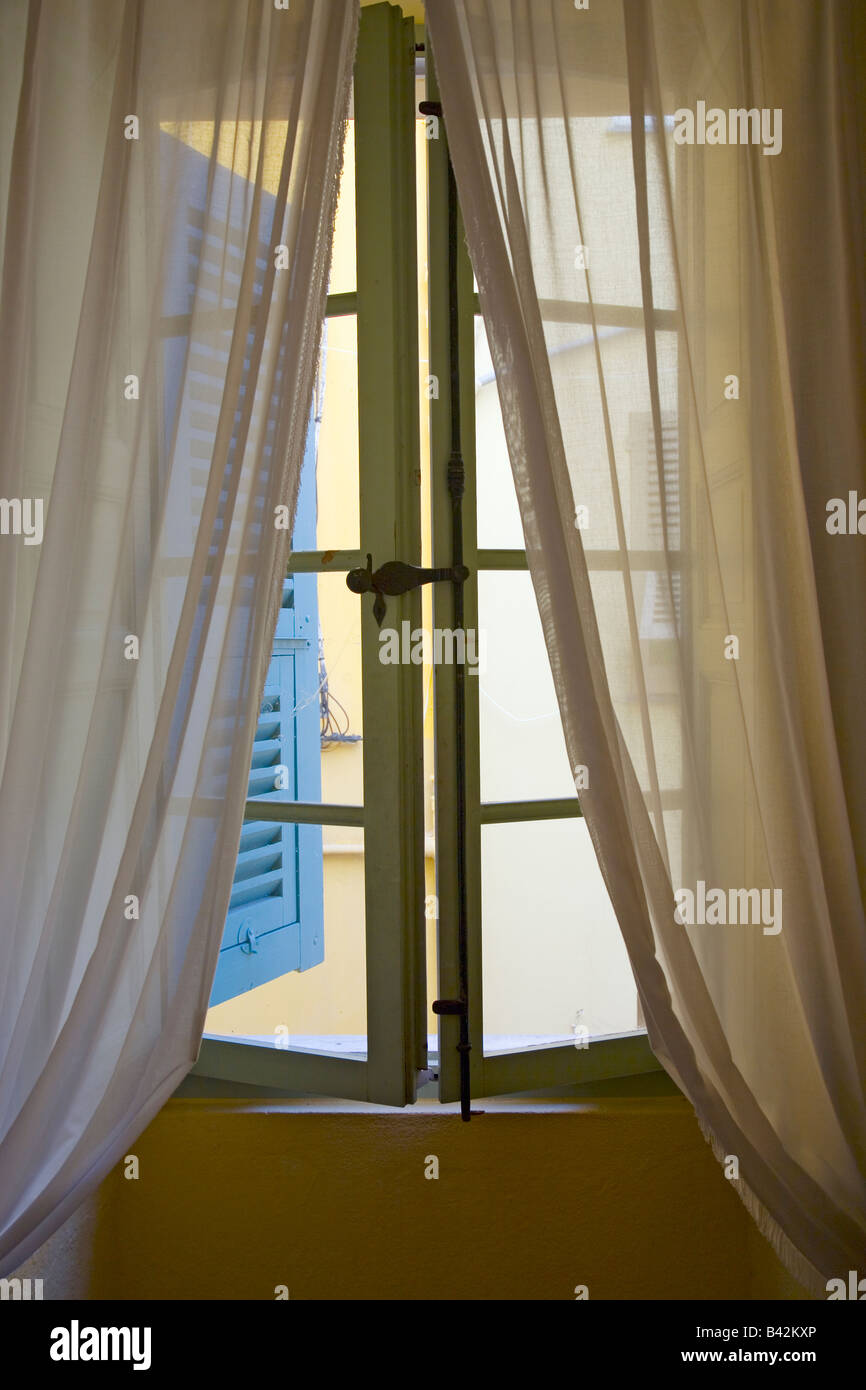 Interior window view at Napoleon Bonaparte's birthplace, on the ...