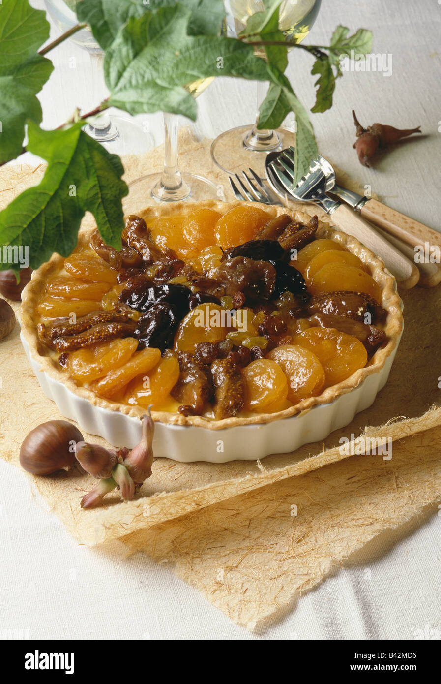 dried fruit tart Stock Photo - Alamy