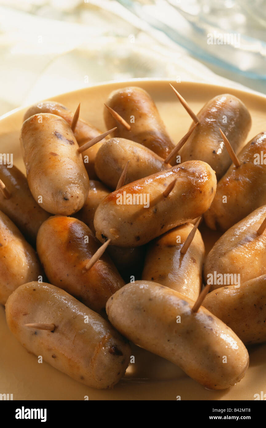 mini morel white saussages Stock Photo - Alamy