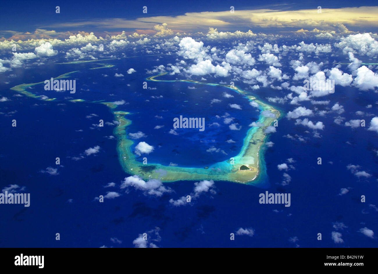Aerial View of Ulithi Atoll Caroline Islands Pacific Yap Micronesia ...