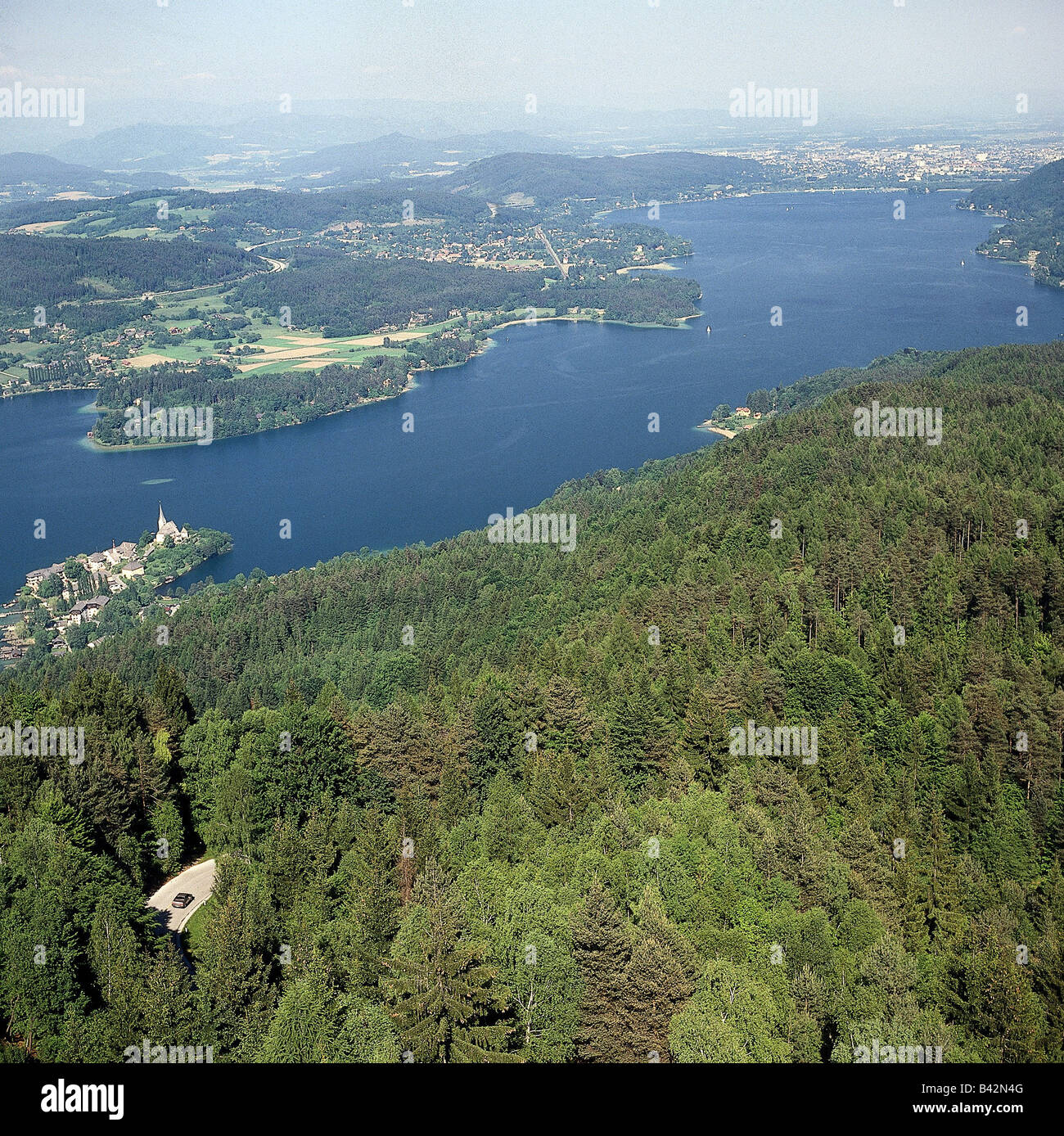 geography / travel, Austria, Carinthia, view of "Woerthersee" from ...