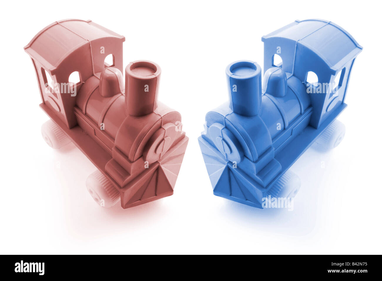 Plastic Toy Trains Stock Photo - Alamy