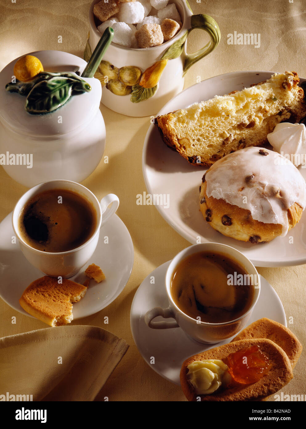 Coffee and brioche Stock Photo - Alamy